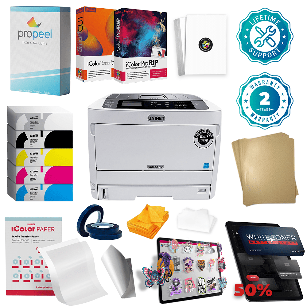 iColor 650 White Toner Transfer Printer Starter Package | GPI Supplies